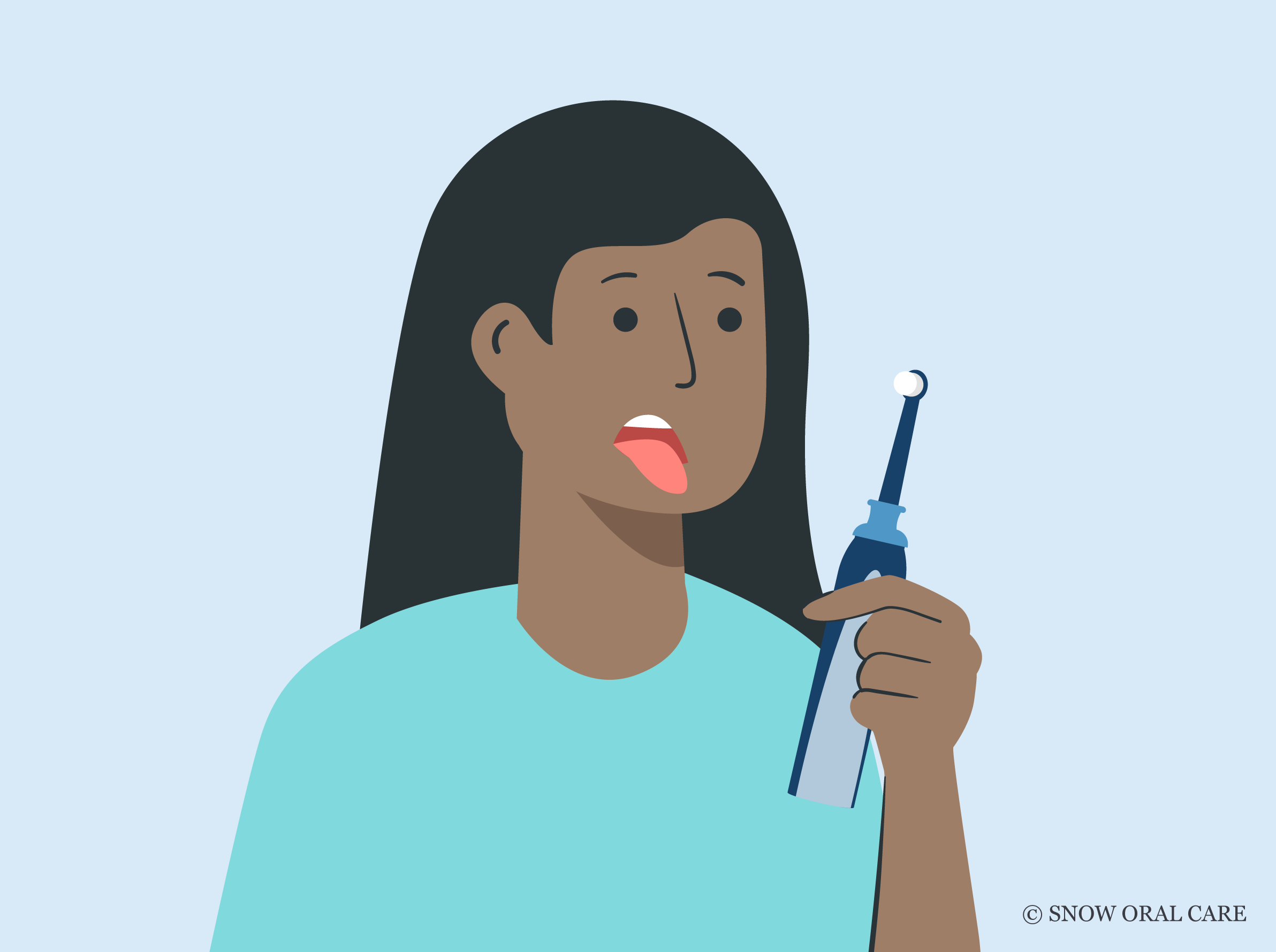 How to Brush Tongue with Electric Toothbrush | SNOW® Oral Care