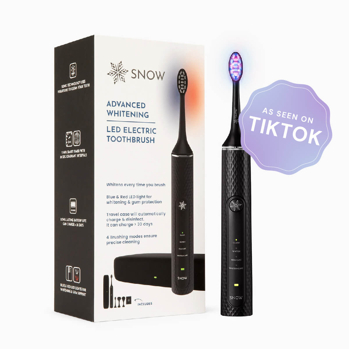 Advanced LED Whitening Toothbrush with Self-Sanitizing Case ...